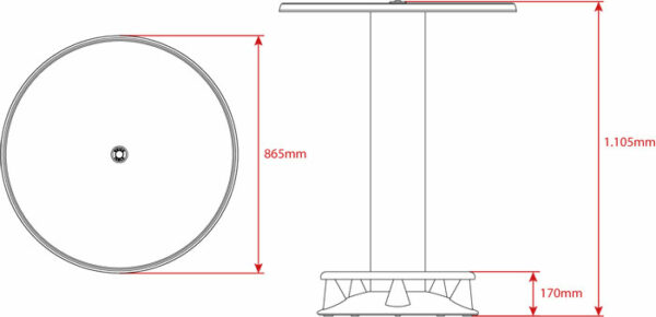 Stehtisch Quick-Table schwarz - quick-table.com