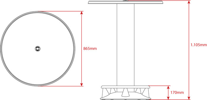 Stehtisch Quick-Table Lady Bronze - quick-table.com