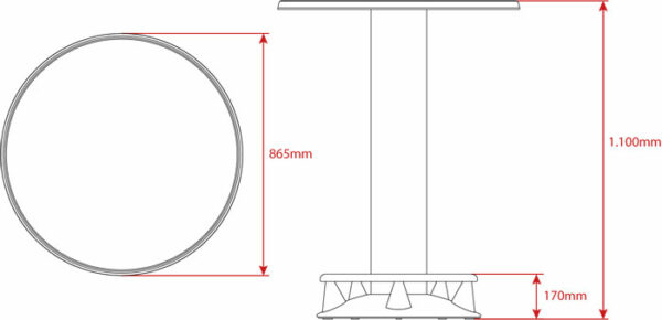 Stehtisch Quick-Table schwarz - quick-table.com