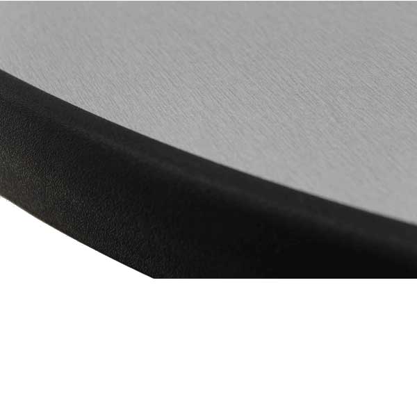 Tischplatte Metall gebürstet, 85cm, Sevelit - quick-table.com